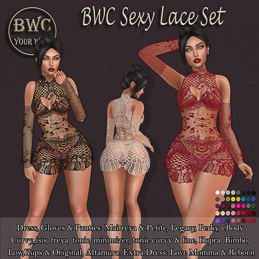 Second Life Marketplace - BWC Sexy Lace set