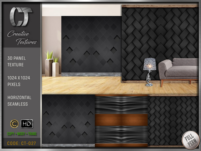 Second Life Marketplace - PANEL TEXTURE 3D CT-027