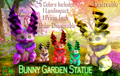 Second Life Marketplace - Strange Merchant - Bunny Garden Statue