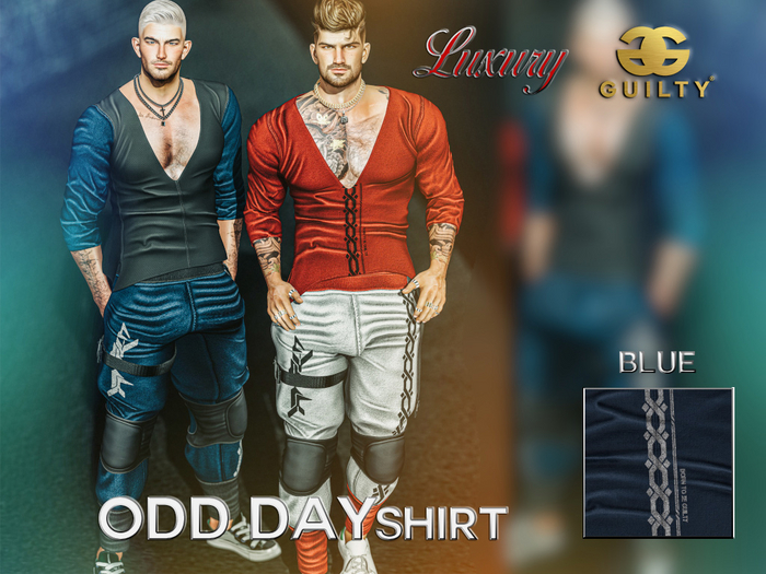 Second Life Marketplace - Guilty 74 Odd Day Shirt Blue