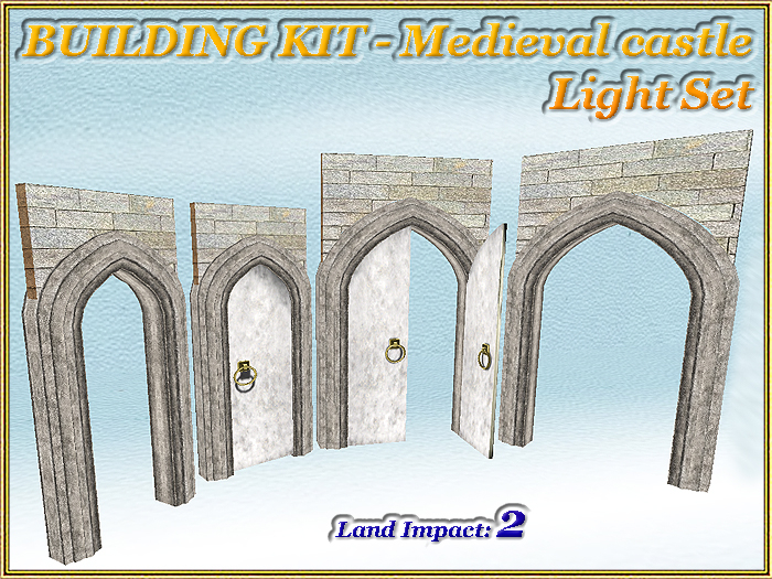 Second Life Marketplace - BUILDING KIT - Medieval castle - Light Set ...