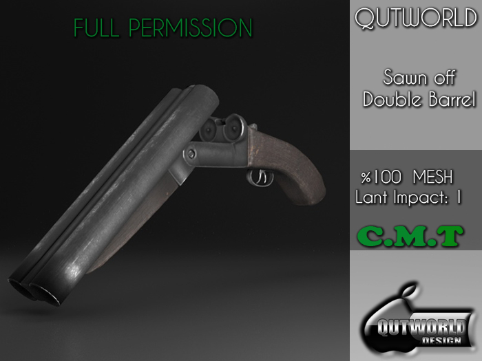 Second Life Marketplace - .::QUTWORLD Sawn off Double Barrel::.FP