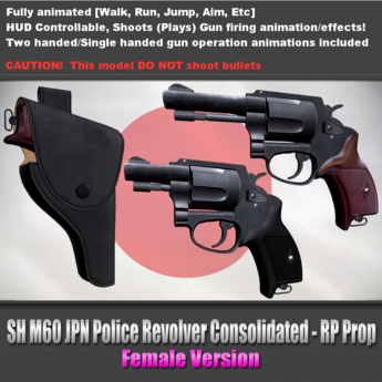 Second Life Marketplace - SH RP Prop Gun - M60 JPN Police Revolver ...