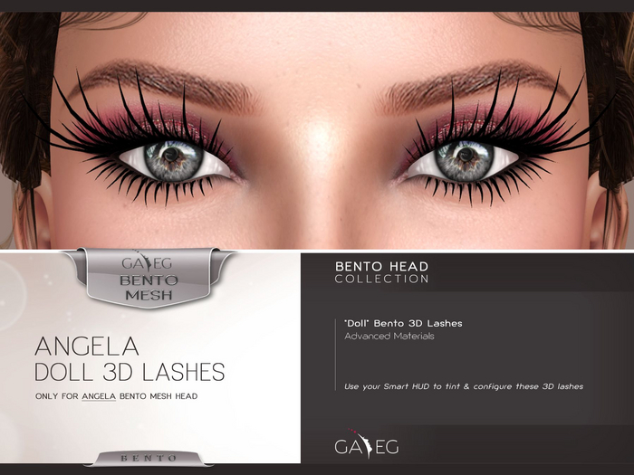 Second Life Marketplace - [GA.EG] Angela Bento Doll 3D Lashes DEMO