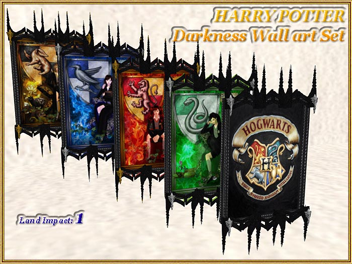 Second Life Marketplace - HP - Darkness Wall art Set (1 LI) (Full perm)