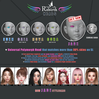 Second Life Marketplace - REBIRTH Mesh Asian Head ~ Jade