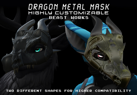 Second Life Marketplace - [Beast Works] Dragon Metal Mask