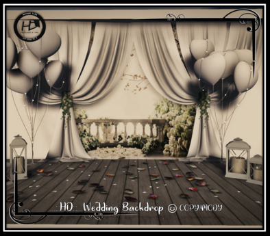 Second Life Marketplace - ...:::HD:::... Balcony Wedding Backdrop (WEAR ...