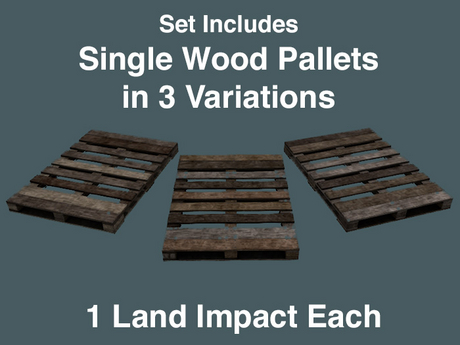 Second Life Marketplace - Wood Pallet Set Weathered