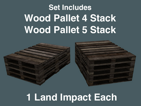 Second Life Marketplace - Wood Pallet Set Weathered