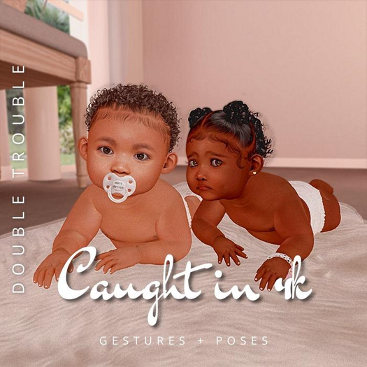 Second Life Marketplace - -Caught in 4k- Double Trouble Twins Pose ...