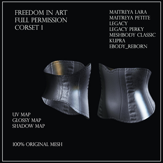 Second Life Marketplace - Freedom in Art - Full perm Corset 1