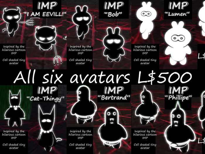 Second Life Marketplace - IMP CAST TINY AVATAR SET COPY/NO TRANS