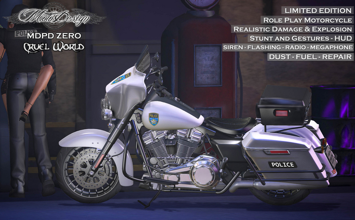 Second Life Marketplace - MotoDesign - Police Motorcycle - MDPD ZERO ...