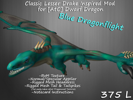 Second Life Marketplace - Classic Lesser BLUE Drake Inspired Mod for ...