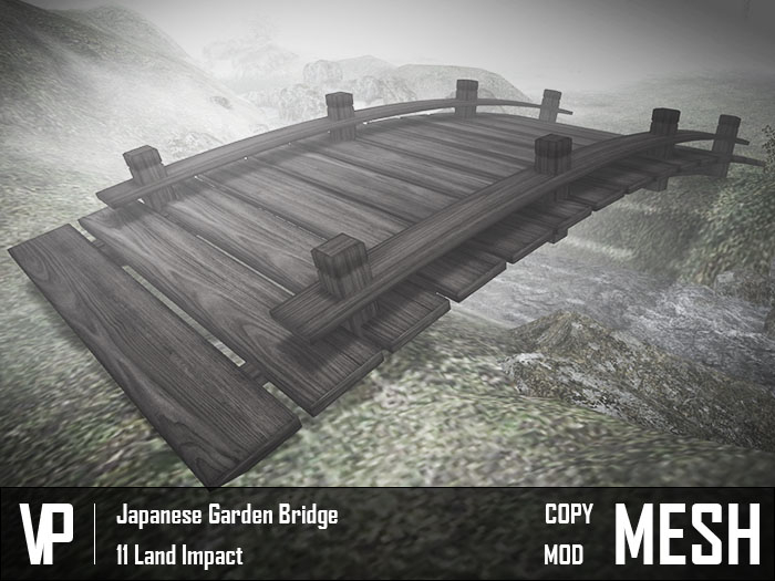 Second Life Marketplace - =VP= Japanese Garden Bridge (COPY/MOD)