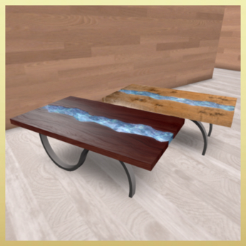 Second Life Marketplace - Panta Rea River Tables with Flowing Water ...