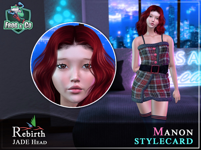 Second Life Marketplace - Manon Shape + Style card - REBIRTH Jade head ...