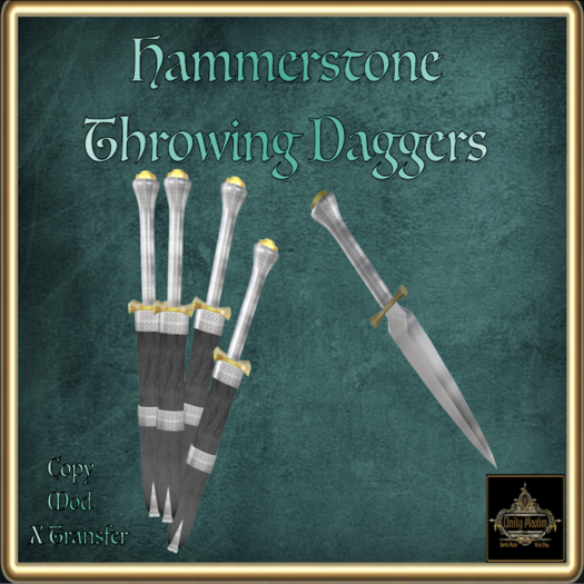 Second Life Marketplace - Hammerstone Throwing Daggers MAXIM