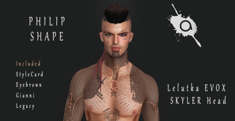 Second Life Marketplace - ATA Shapes - Philip Shape For Lelutka Skyler ...