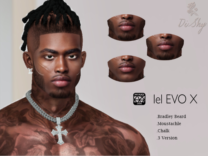 Second Life Marketplace - -DiShy- Bradley Beard & Chalk Lel Evo X (Bom ...