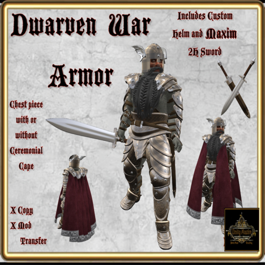 Second Life Marketplace - Dwarven War Armor (Bronze) MAXIM