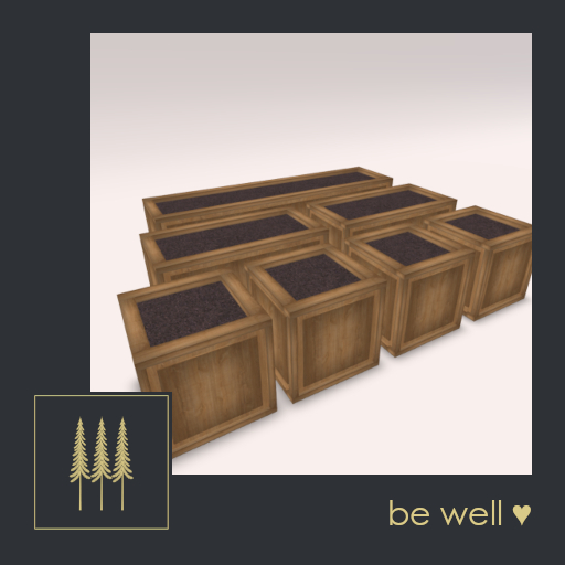 Second Life Marketplace - Modular Wooden Planter Boxes (Honey Oak) with ...