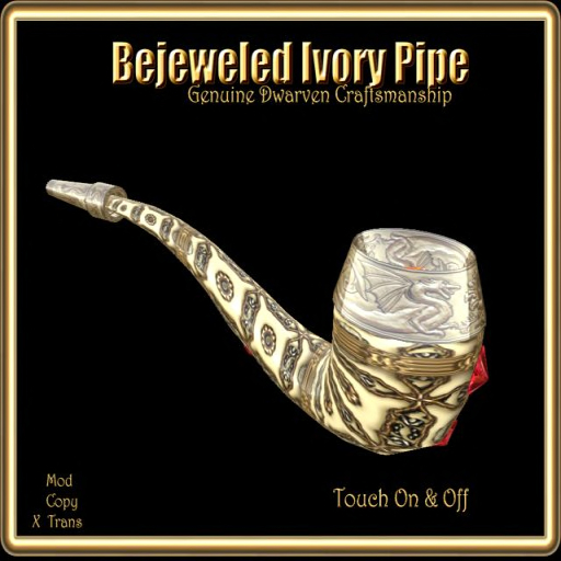 Second Life Marketplace - Bejeweled Ivory Pipe
