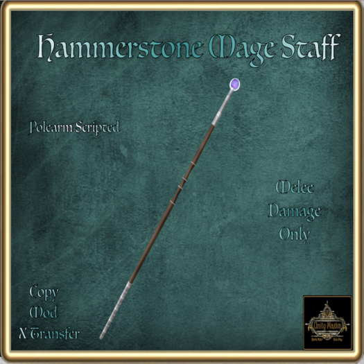 Second Life Marketplace - Hammerstone Mage Staff MAXIM