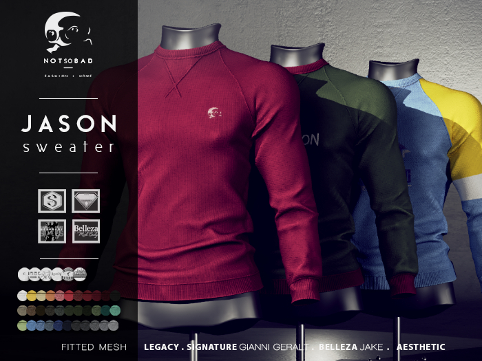 Second Life Marketplace - not so bad . mesh . JASON Sweatshirt . FullPack 2