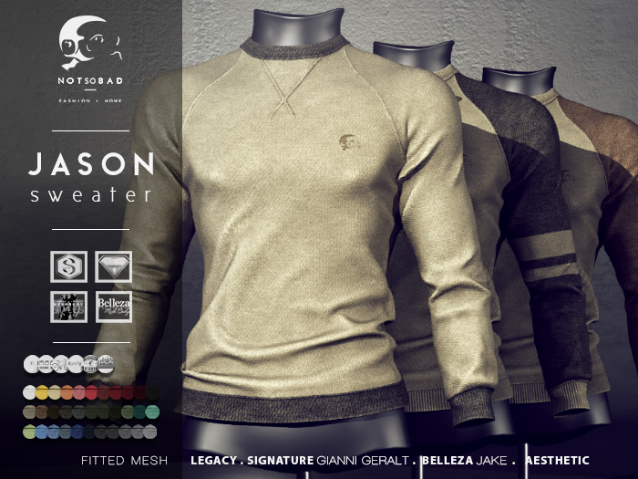 Second Life Marketplace - not so bad . mesh . JASON Sweatshirt . peanut