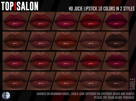 Second Life Marketplace - TOP1SALON - HD JUICE LIPSTICK (Genus) FATPACK
