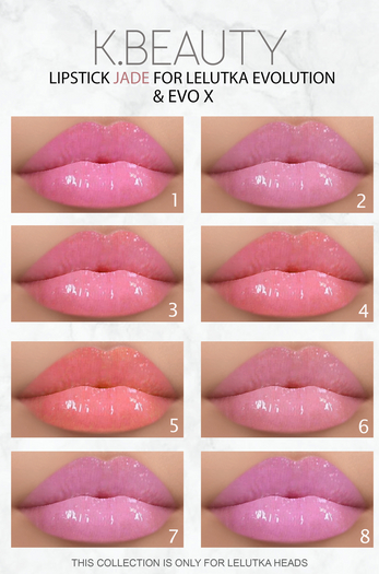 Second Life Marketplace - K.BEAUTY - JADE LIPS - LELUTKA EVO - EVO X