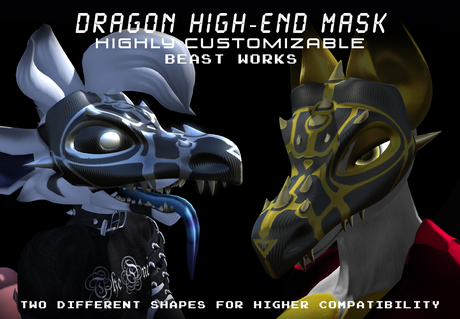 Second Life Marketplace - [Beast Works] Dragon High-End Mask