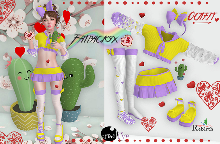 Second Life Marketplace - C\W Outfit Valentine Fatpack 9x Rebirth
