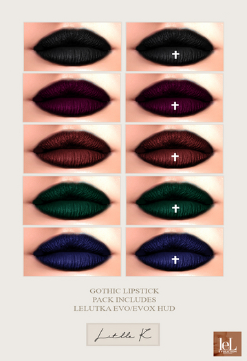 Second Life Marketplace - [LK] Gothic Lipstick Evo/Evox [50%OFF]