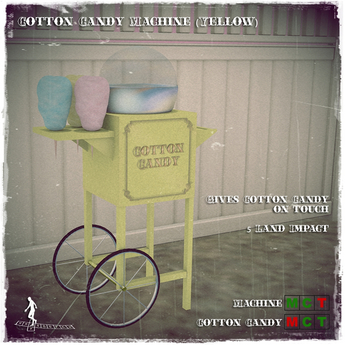 Second Life Marketplace - *~*HopScotch*~* Cotton Candy Machine - Yellow