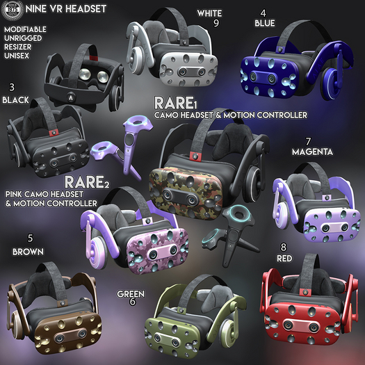 Second Life Marketplace - 08-[Since1975] NINE Vr Headset / Red