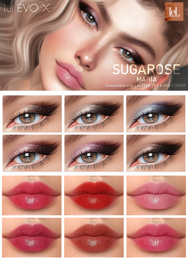 Second Life Marketplace - Sugarose - MARIA - Lipstick & Eyeshadow ...
