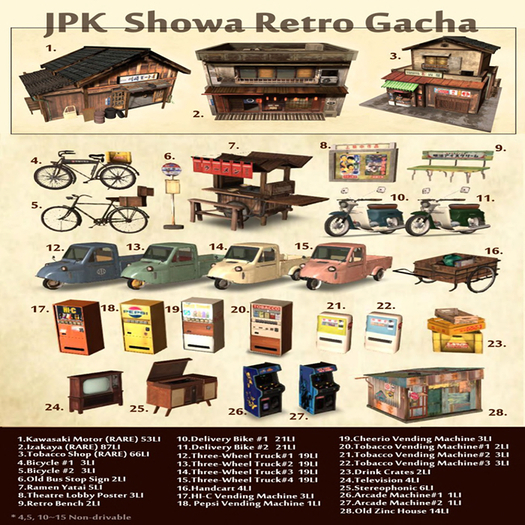 Second Life Marketplace - **JPK Showa Retro (Izakaya) RARE