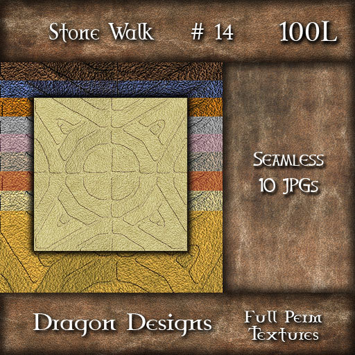 Second Life Marketplace - Dragon Designs Seamless Stone Walk Textures - 14