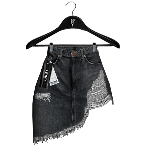 Second Life Marketplace - Emery Brewer Denim Skirt Smoke