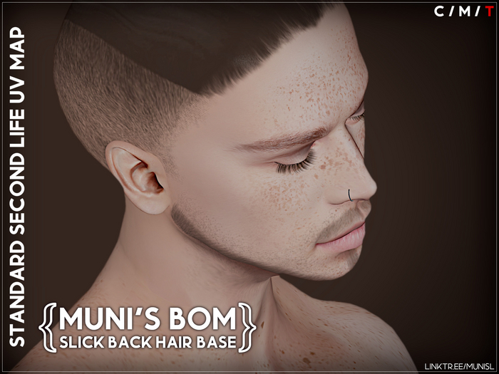 Second Life Marketplace - [Muni's] BOM Slick Back Hair Base