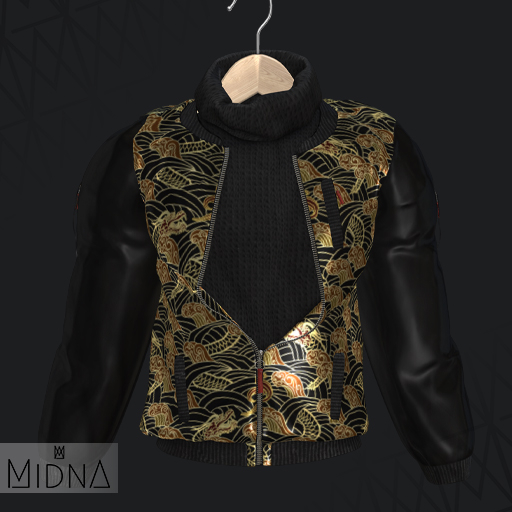 Second Life Marketplace - MIDNA - Pedro Jacket - BLACK DRAGON
