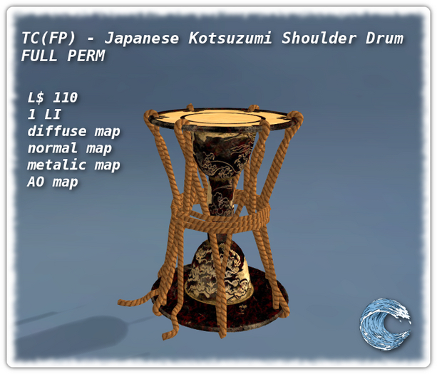 Second Life Marketplace - TC(FP) - Japanese Kotsuzumi Shoulder Drum ...