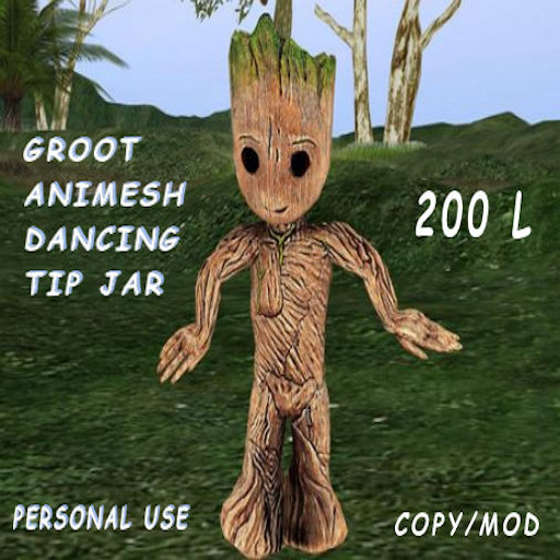 Second Life Marketplace - Animesh Groot Tip Jar-Animated for Personal Use