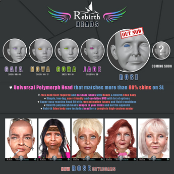 Second Life Marketplace - REBIRTH Mesh head Rose - Granny series