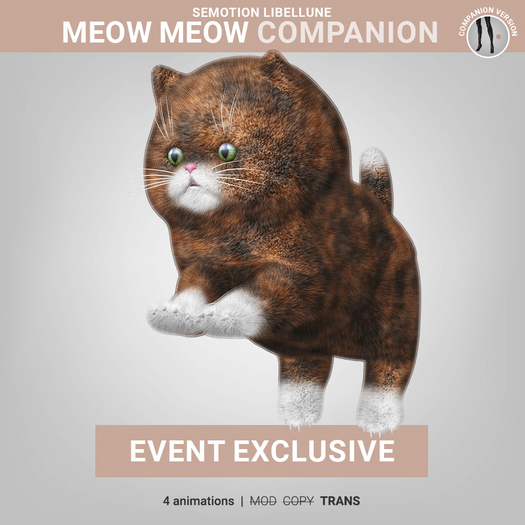 Second Life Marketplace - SEmotion Libellune Meow Meow Companion EXCLUSIVE