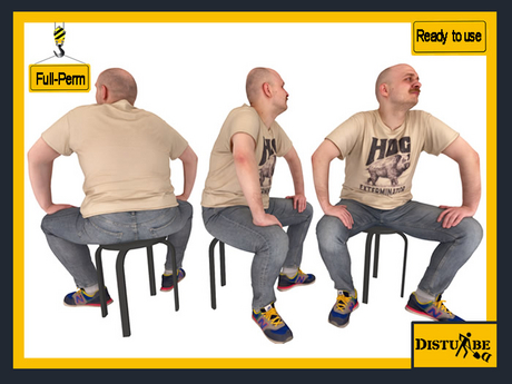 Second Life Marketplace - ::DisturbeD:: Leonid Man Sitting Character ...
