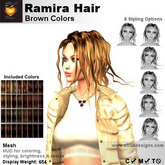 Second Life Marketplace - A&A Ramira Hair All Colors